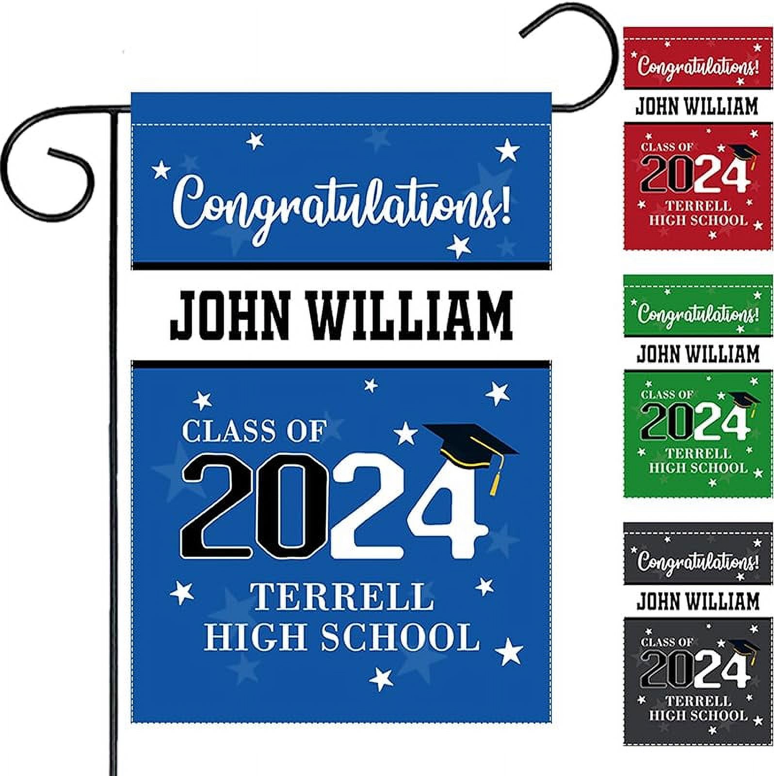Personalized Graduation Garden Flag with Photo Name Custom Class of ...