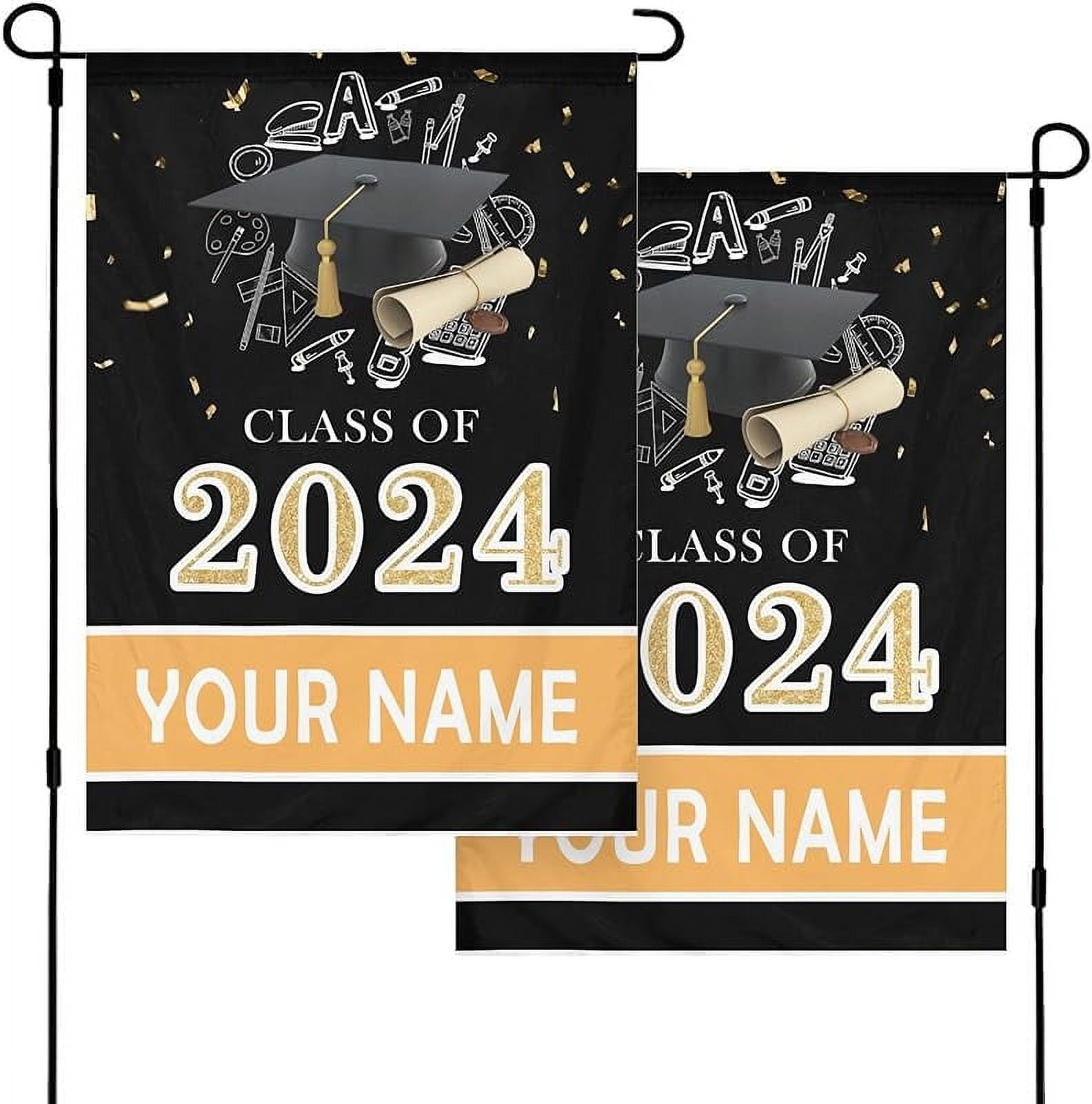Personalized Graduation Garden Flag with Picture & Name, Custom ...