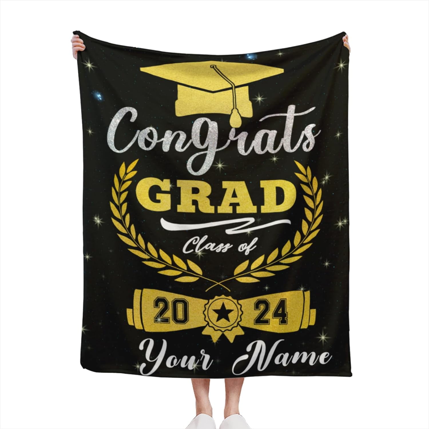 Personalized Graduation Gifts 2024 High School Blanket, Customized ...
