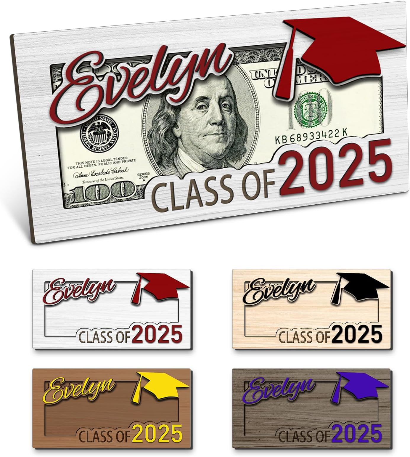 Personalized Graduation Holder 2026 Wooden Graduation Card Box Holder ...