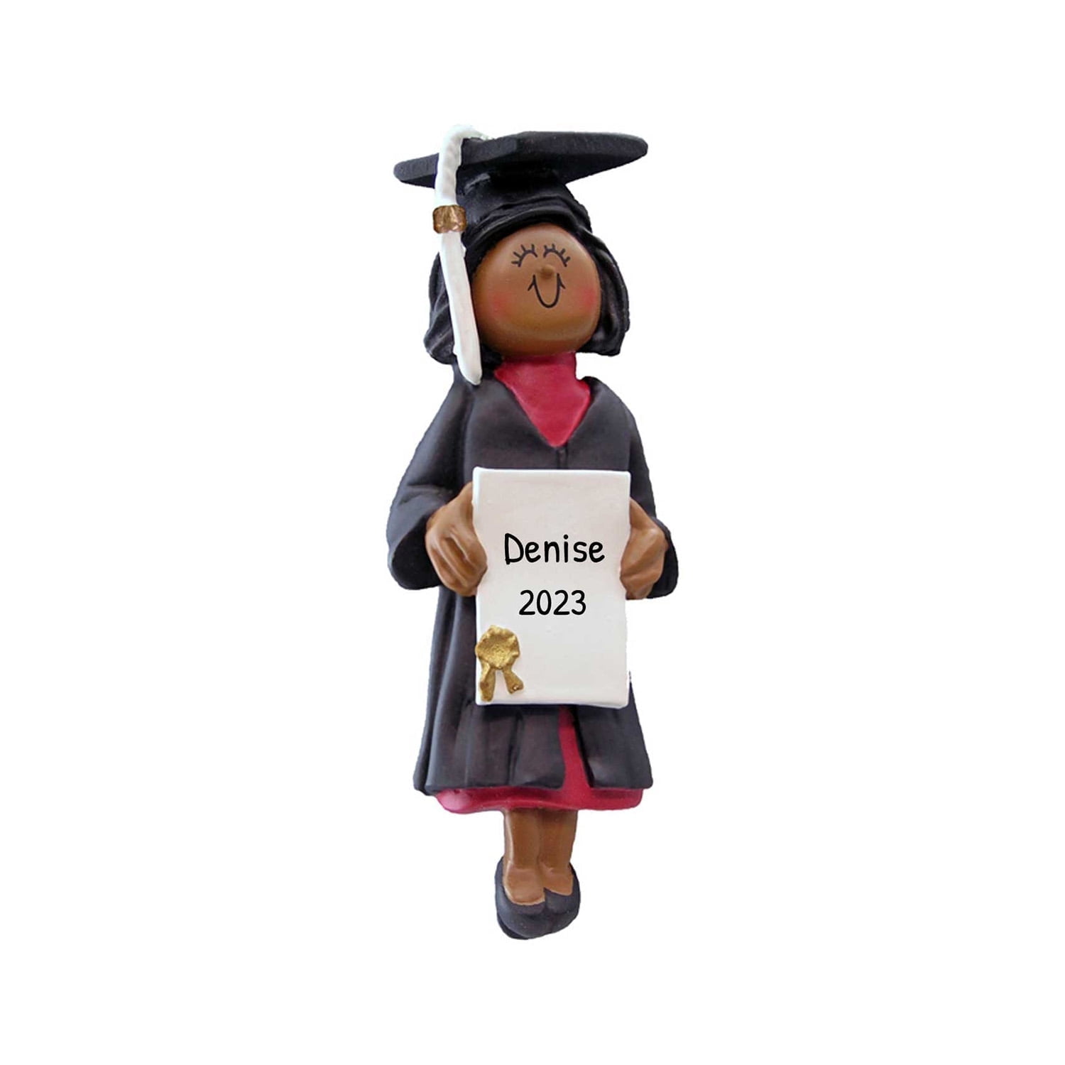 Personalized Graduation Ornament 2024 - Female African American ...