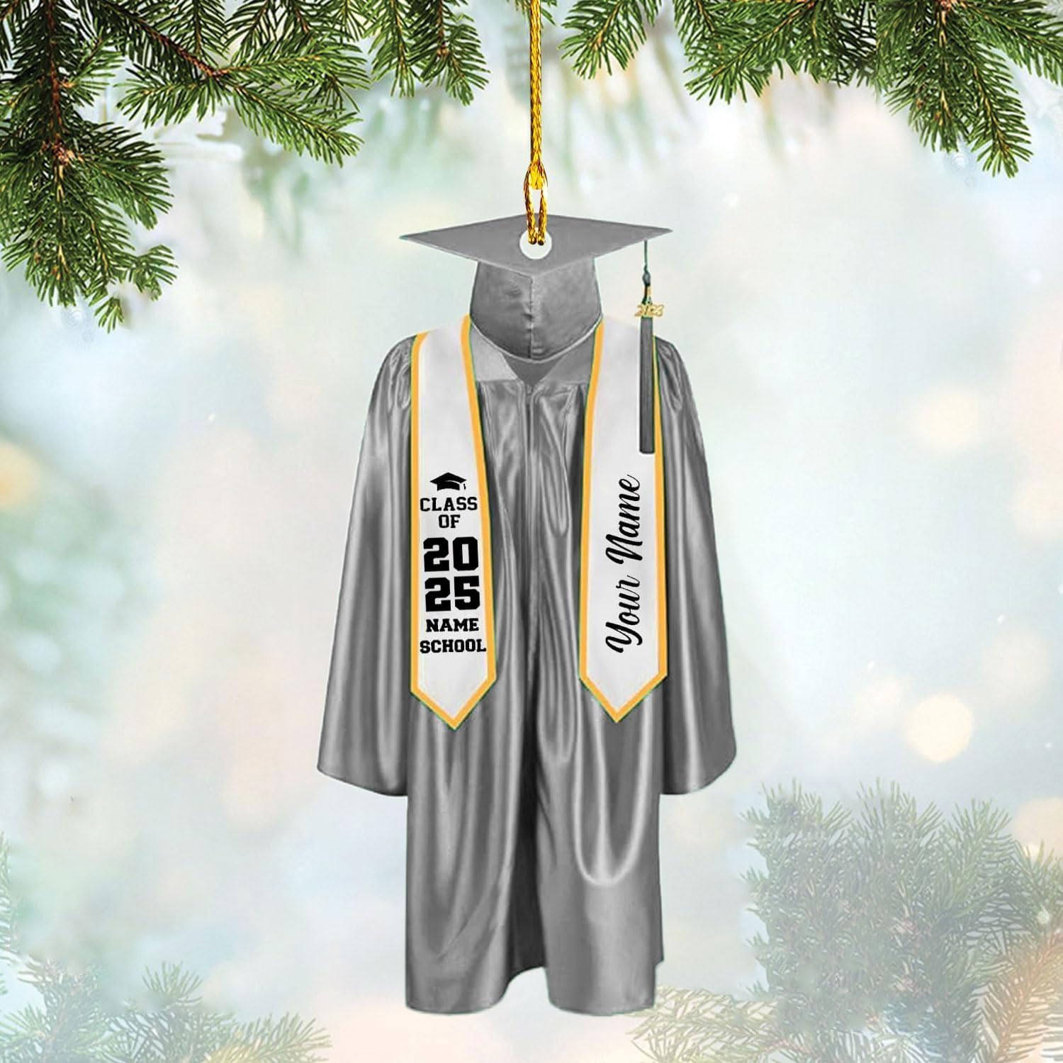 Personalized Graduation Ornaments Class of 2024 Graduation Gown ...