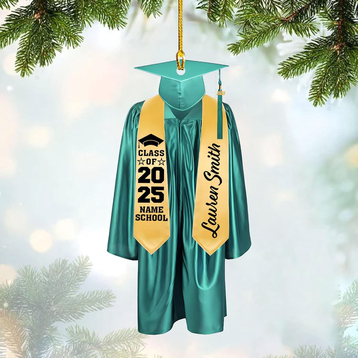 Personalized Graduation Ornaments Class of 2025 Graduation Gown ...