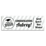 Personalized Graduation Party Banner, White - Walmart.com