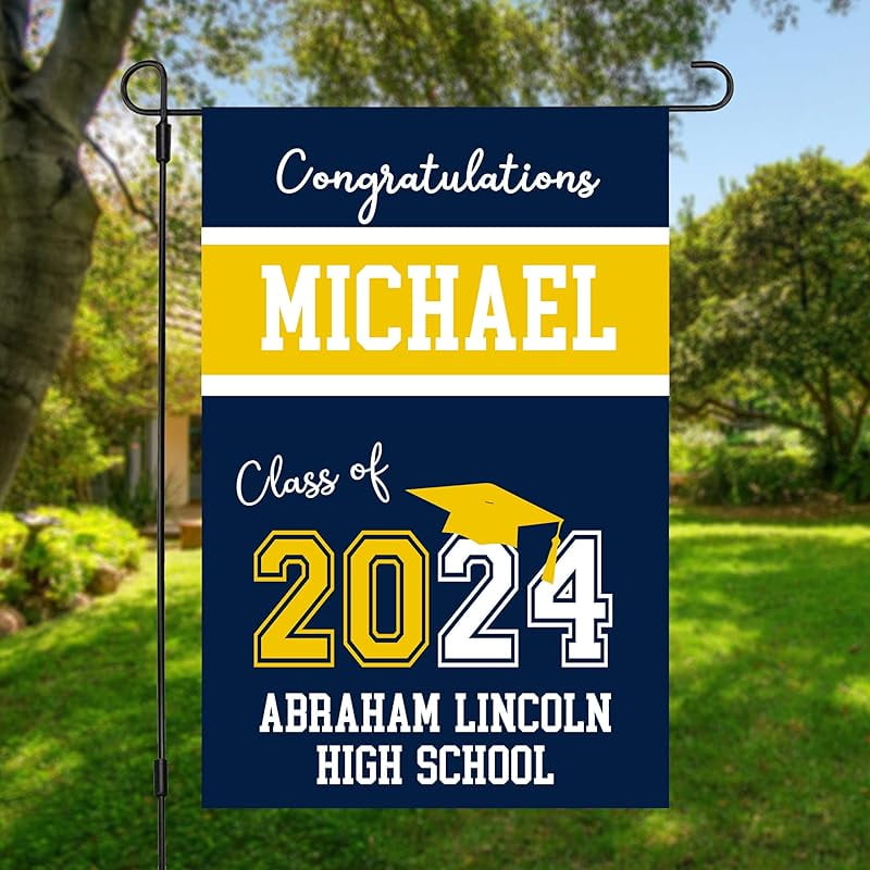 Personalized Graduation Senior Flags 2024 Custom Double Side College ...