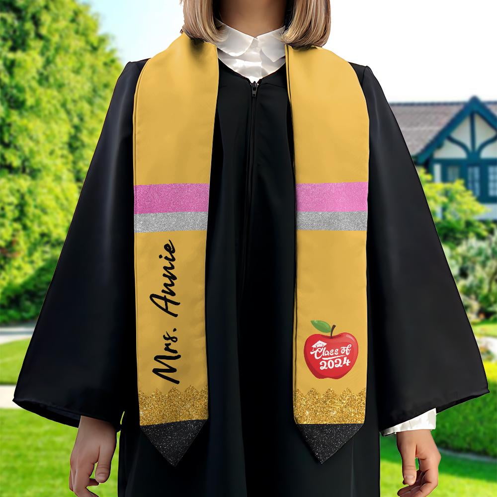Personalized Graduation Teacher Pencil Stoles, Students Graduation ...