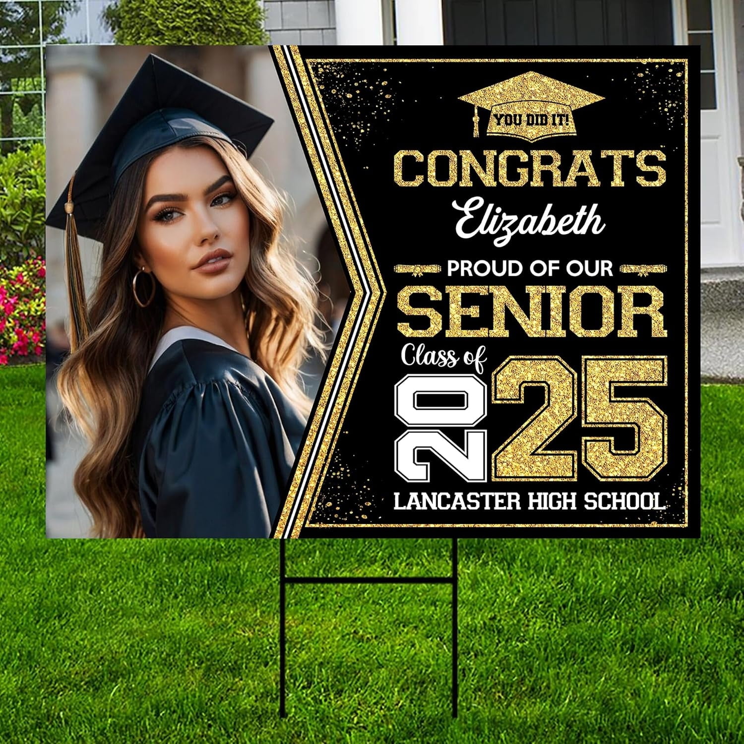 Personalized Graduation Yard Sign 2025 With Photo, Class Of 2025 Yard ...