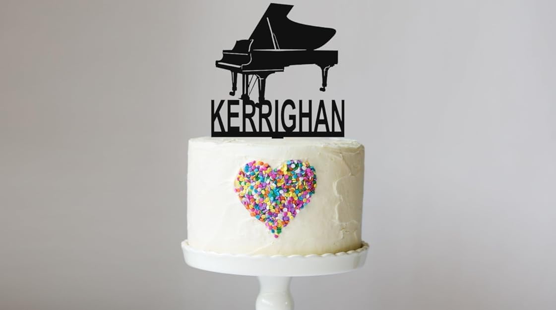 Personalized Grand Piano Cake Topper with Keepsake Base, Personalized ...