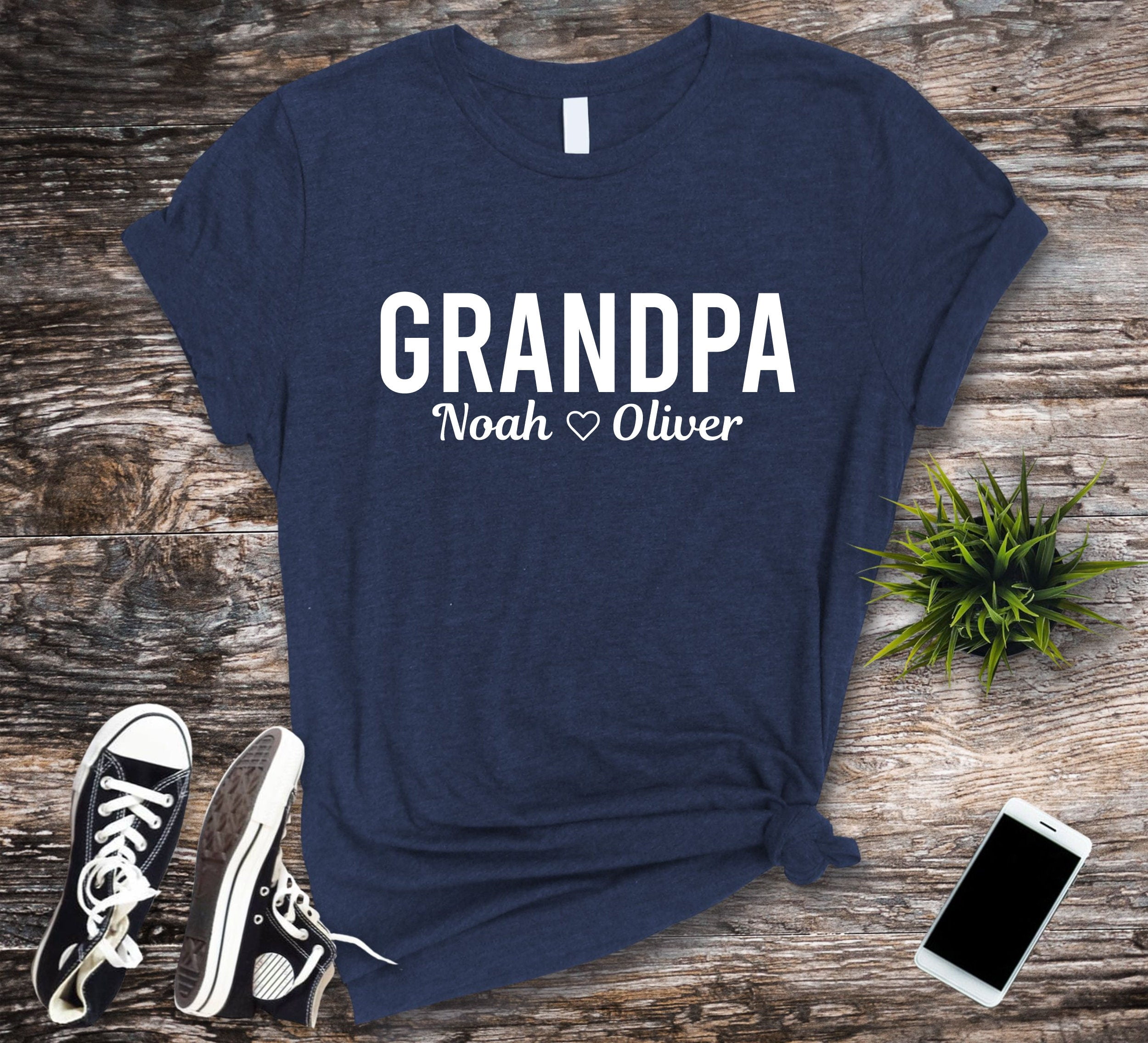 Personalized Grandad T-shirt, Any Name Custom Tshirt, Birthday ...