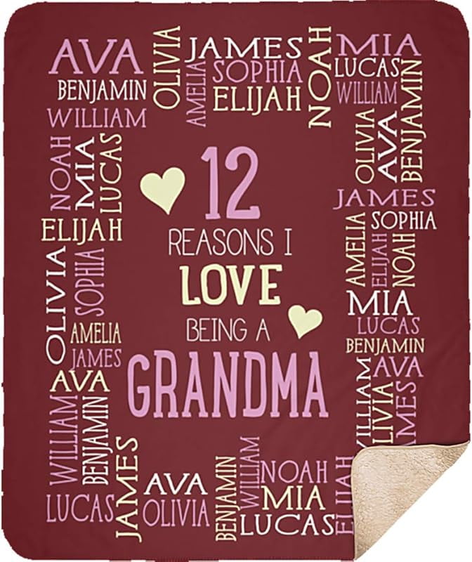 Personalized Grandma Blanket Throw. Reasons I Love being a Grandpa ...