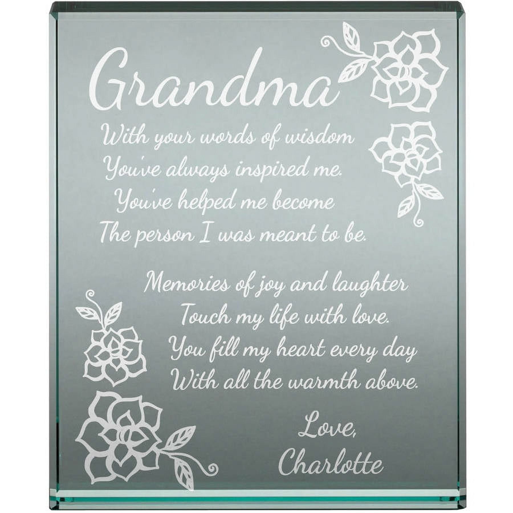 Personalized Grandma Memories Glass 4x5 Keepsake - Walmart.com