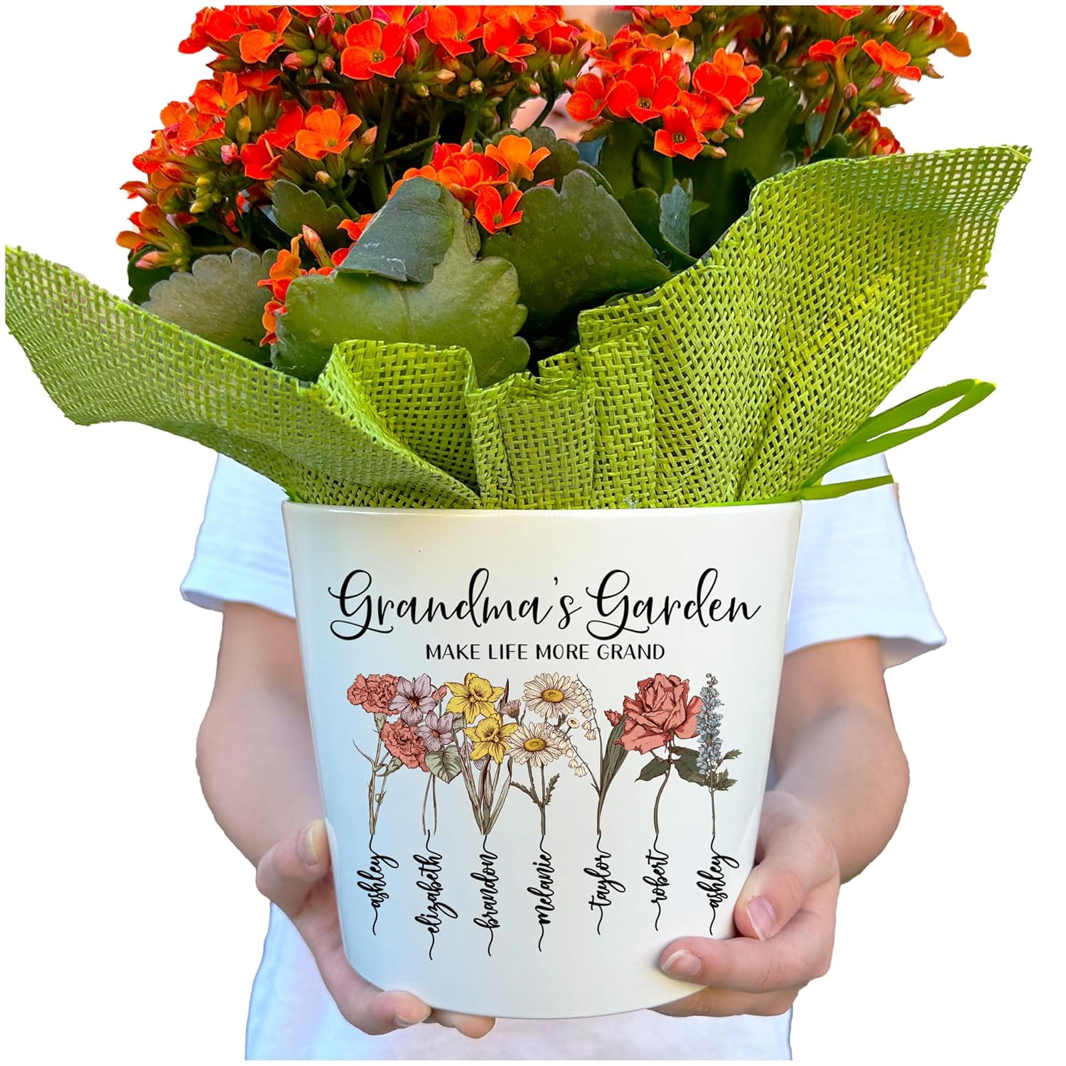 Personalized Grandma's Garden Plant Pot with Family Names Gifts for ...