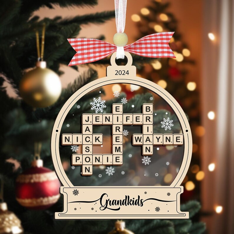 Personalized Grandparents Christmas Ornament, Custom Grandkids ...