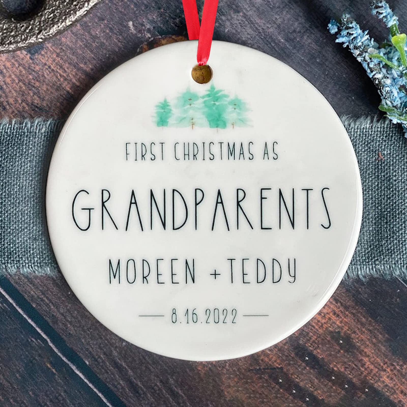 Personalized Grandparents Ornament, Personalized Family Ornaments ...
