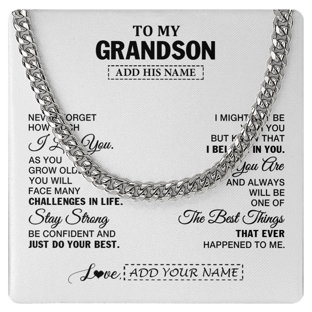 Personalized To My Grandson Gifts From Grandma Necklace I Love You ...