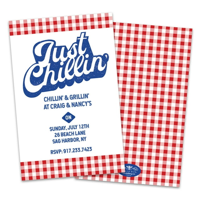 Personalized Grill & Chill Outdoor Party Invitation - Walmart.com