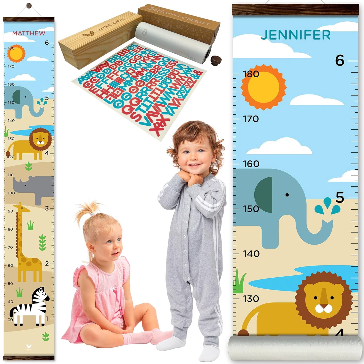 Personalized Growth Chart for Kids - Height Wall Chart for Boys with ...