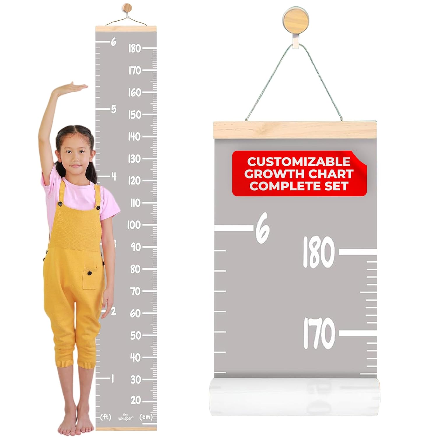 Personalized Growth Chart for Wall with Stickers, Height Chart for Kids ...