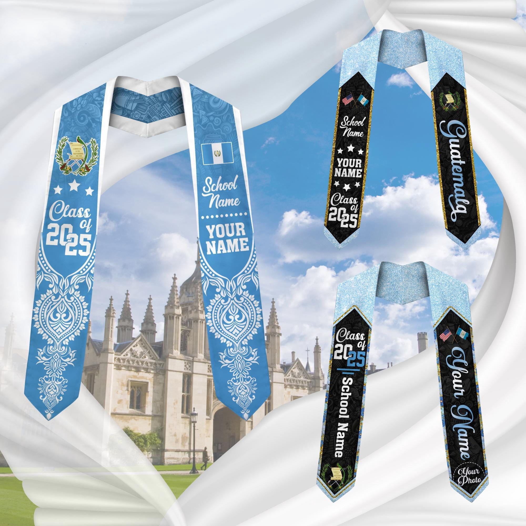 Personalized Guatemalan Graduation Sash 2025, Custom Graduation ...