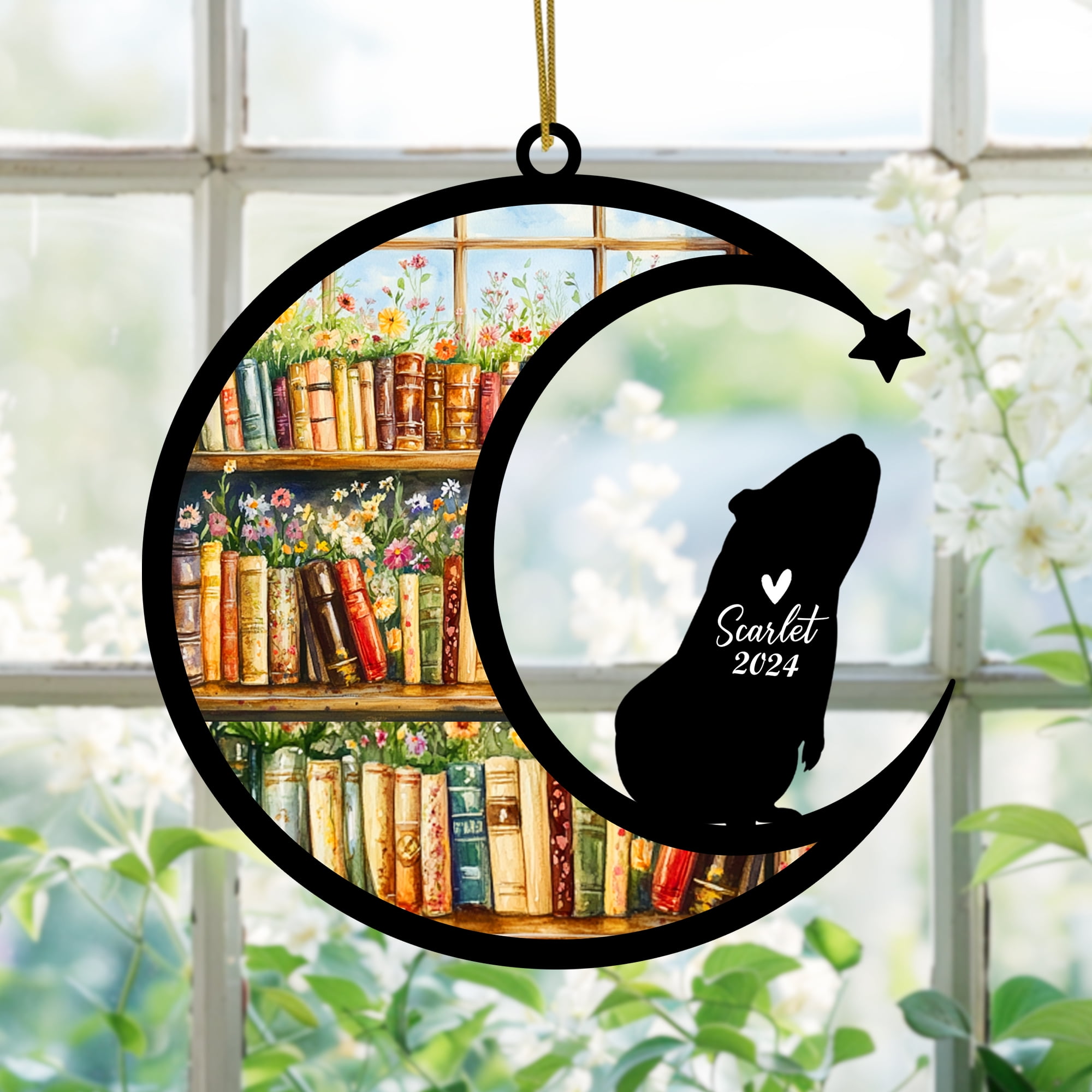 Personalized Guinea Pig Dog Memorial Suncatcher Ornament, Gift for Book ...