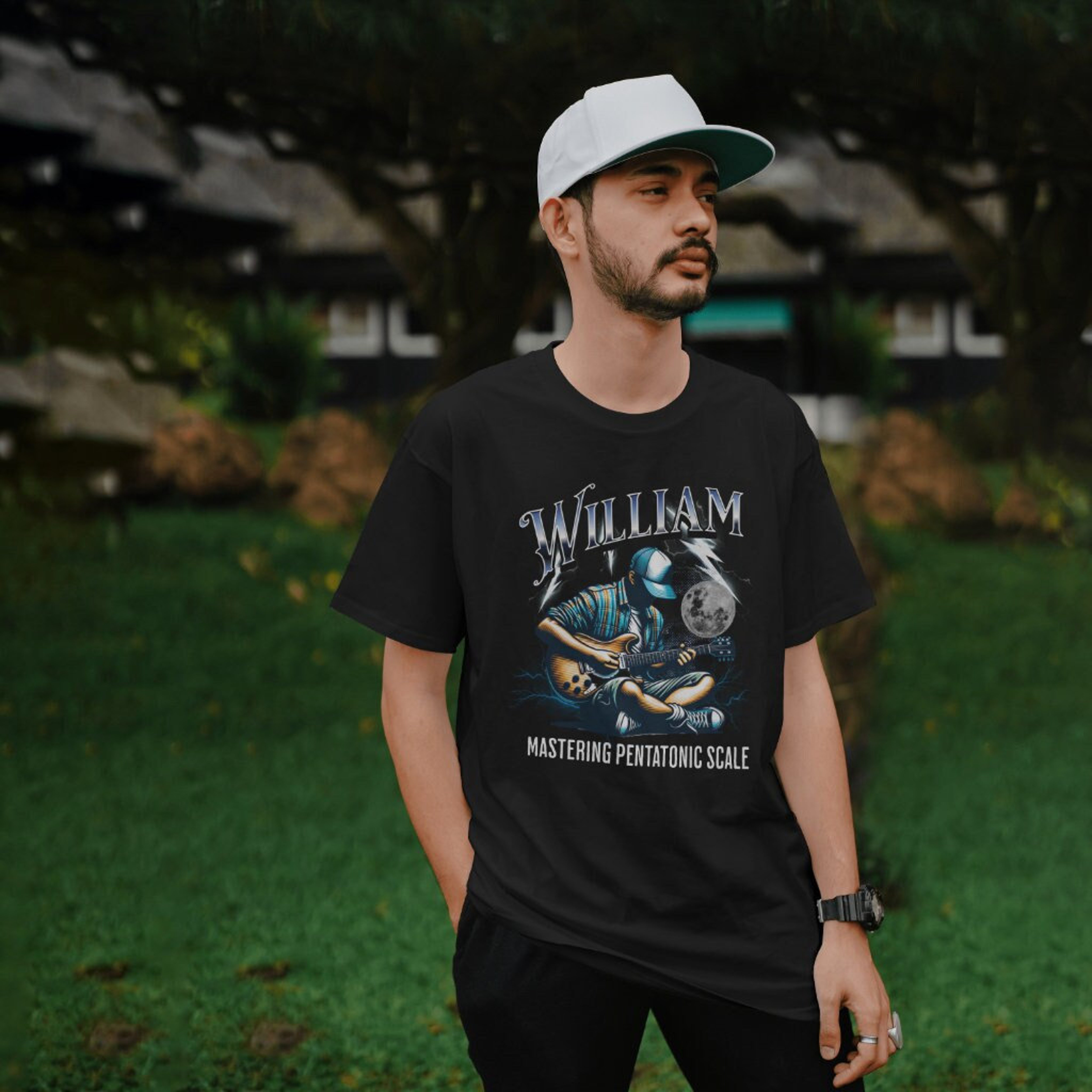 Personalized Guitarist Tshirt, Gift for a Boyfriend Guitar Player, Customized Men's Shirt for a ...