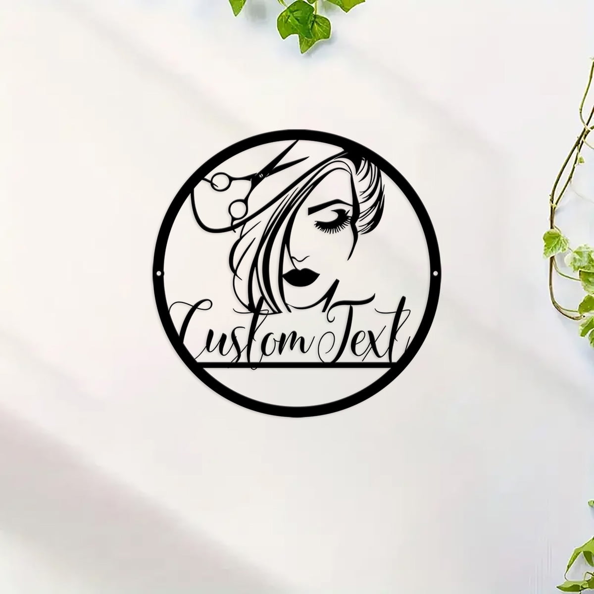 Personalized Hair Dresser Sign Custom Hair Stylist Name Logo Woman Face ...