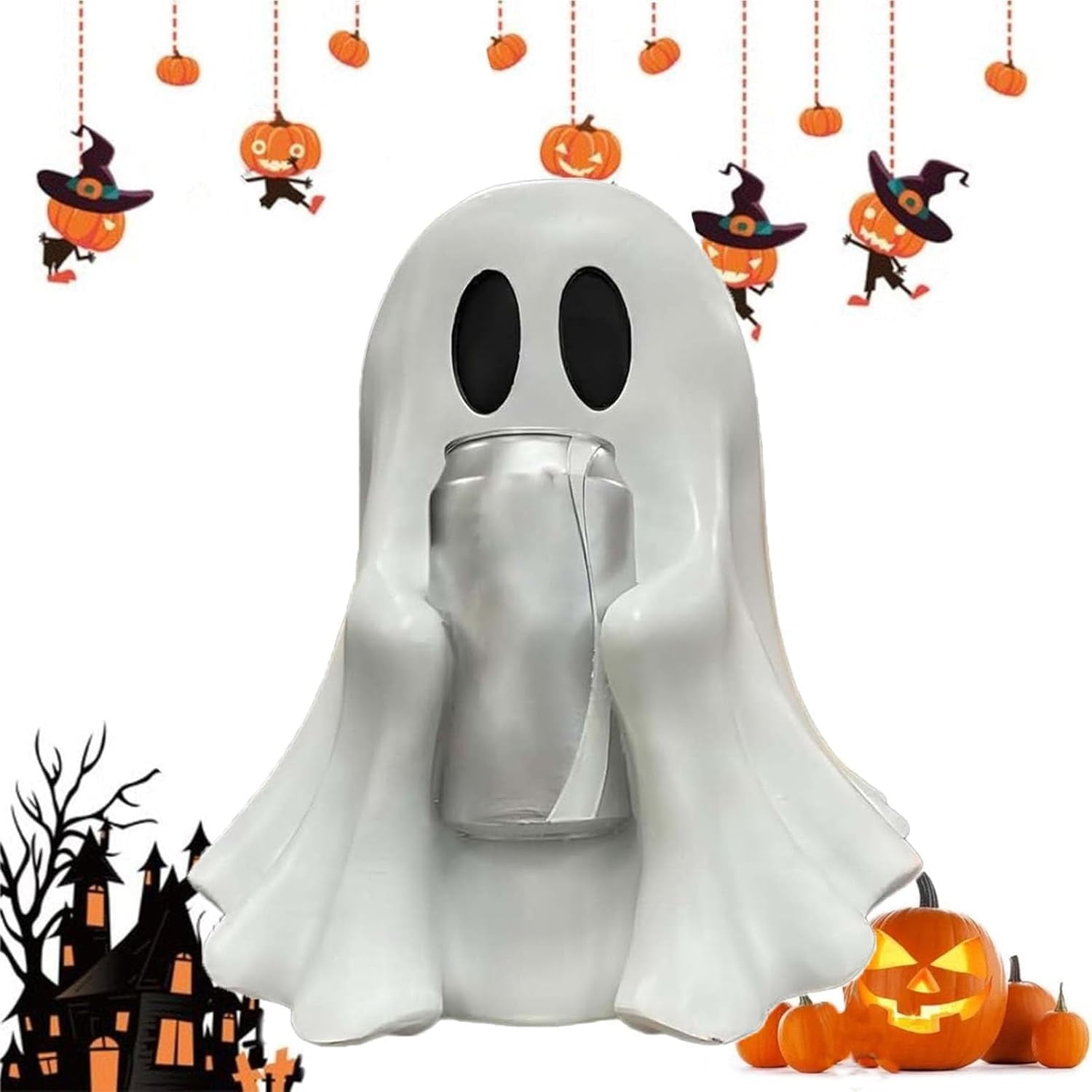 Personalized Halloween Coke Ghost Can Holder - Cute Spooky Drink Holder ...