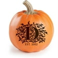 Floral Initial Personalized Halloween Pumpkins Resin Pumpkin - Walmart.com