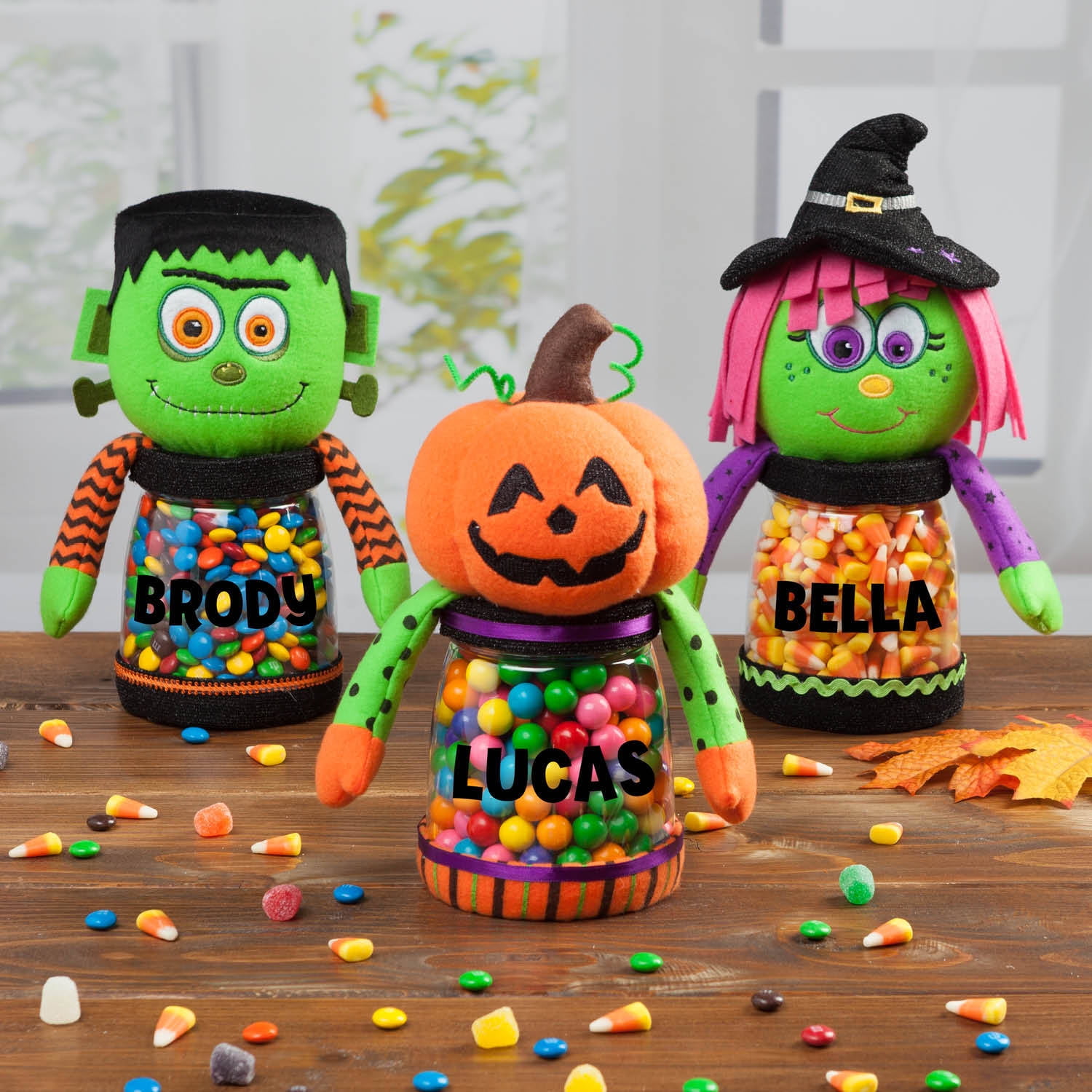 Personalized Halloween Treat Jars - Pumpkin, Frankenstein - Walmart.com