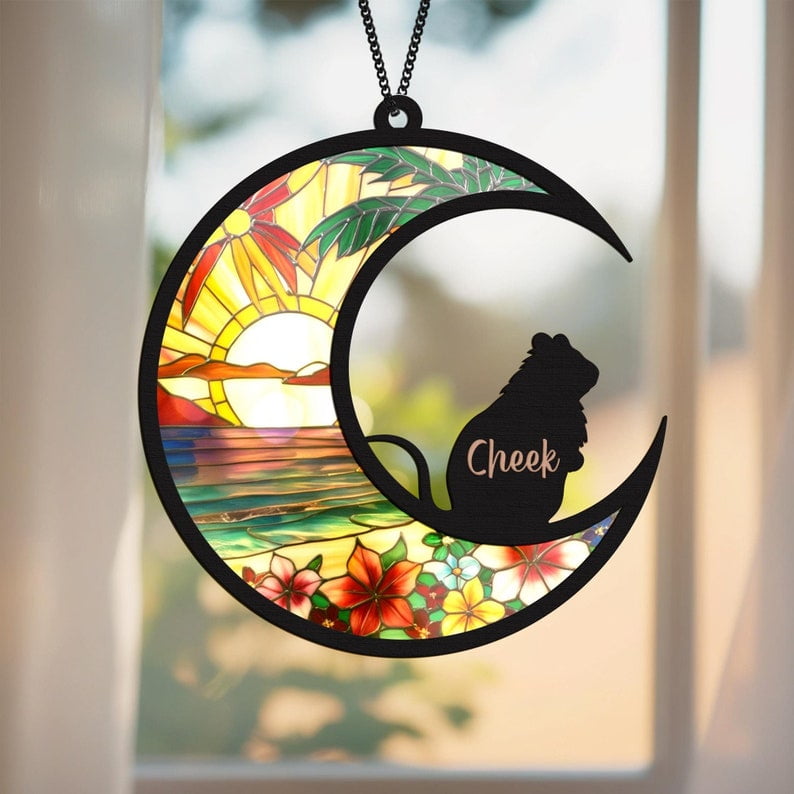 Personalized Hamster Memorial Suncatcher, Rat Mouse Window Hanging ...