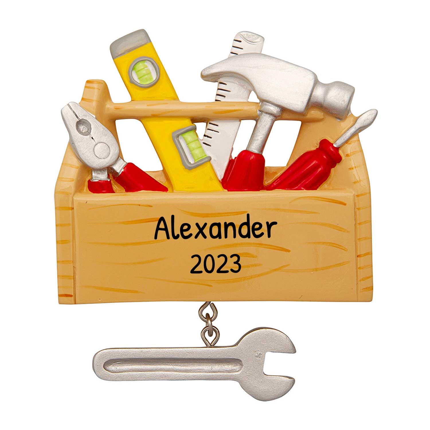 Personalized Handyman Ornament - Construction Ornament, Tool Box ...