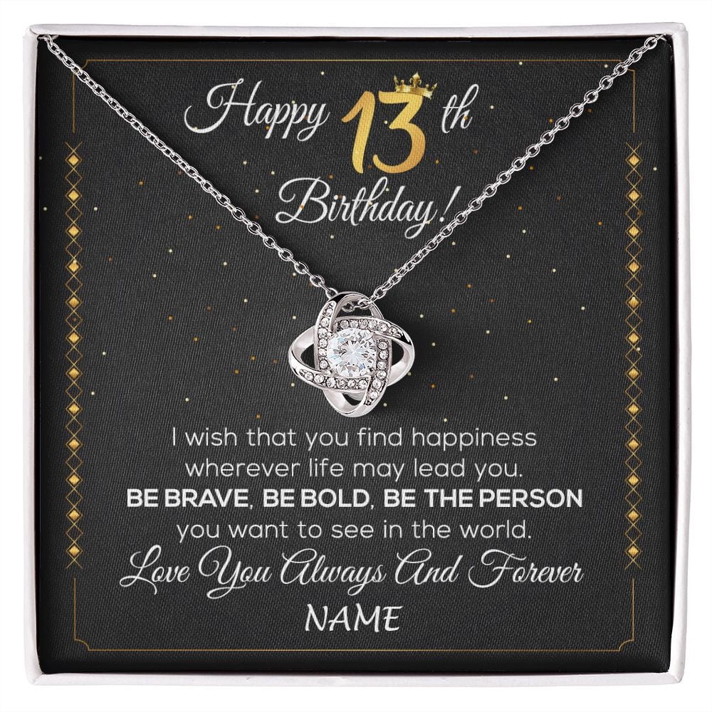 Personalized Happy 13th Birthday Necklace For Her Women Daughter Niece ...