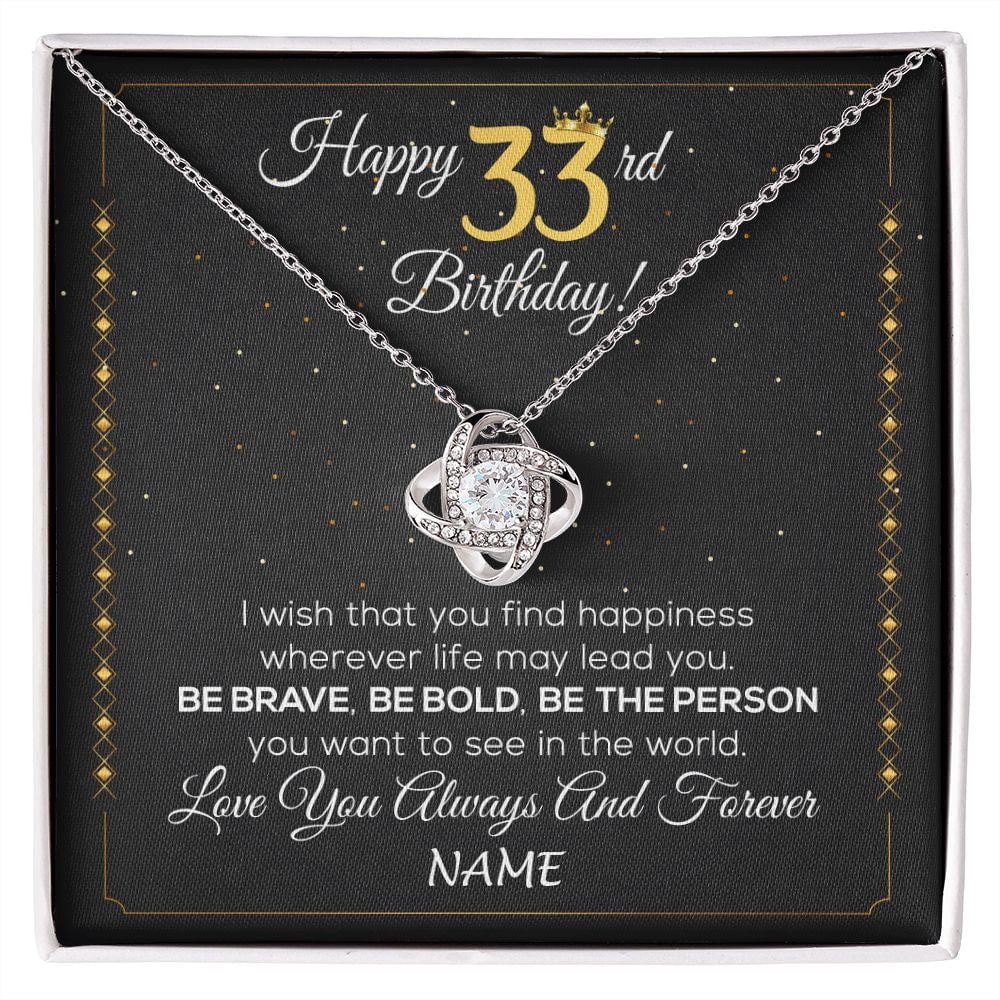 Personalized Happy 33rd Birthday Necklace For Her Women Daughter Niece ...