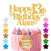 Custom Happy 18th Cake Topper, Personalized Any Name Any Age Birthday ...