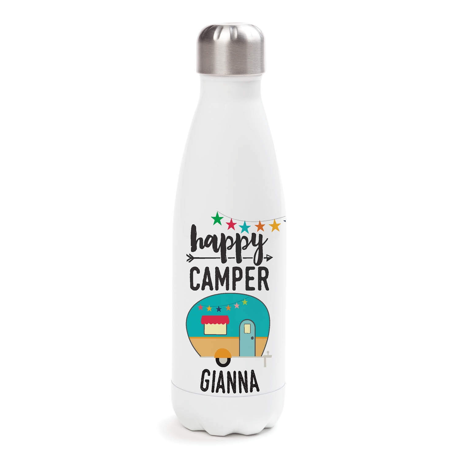 Generic Personalized Happy Camper Stainless Steel Custom Water Bottle ...