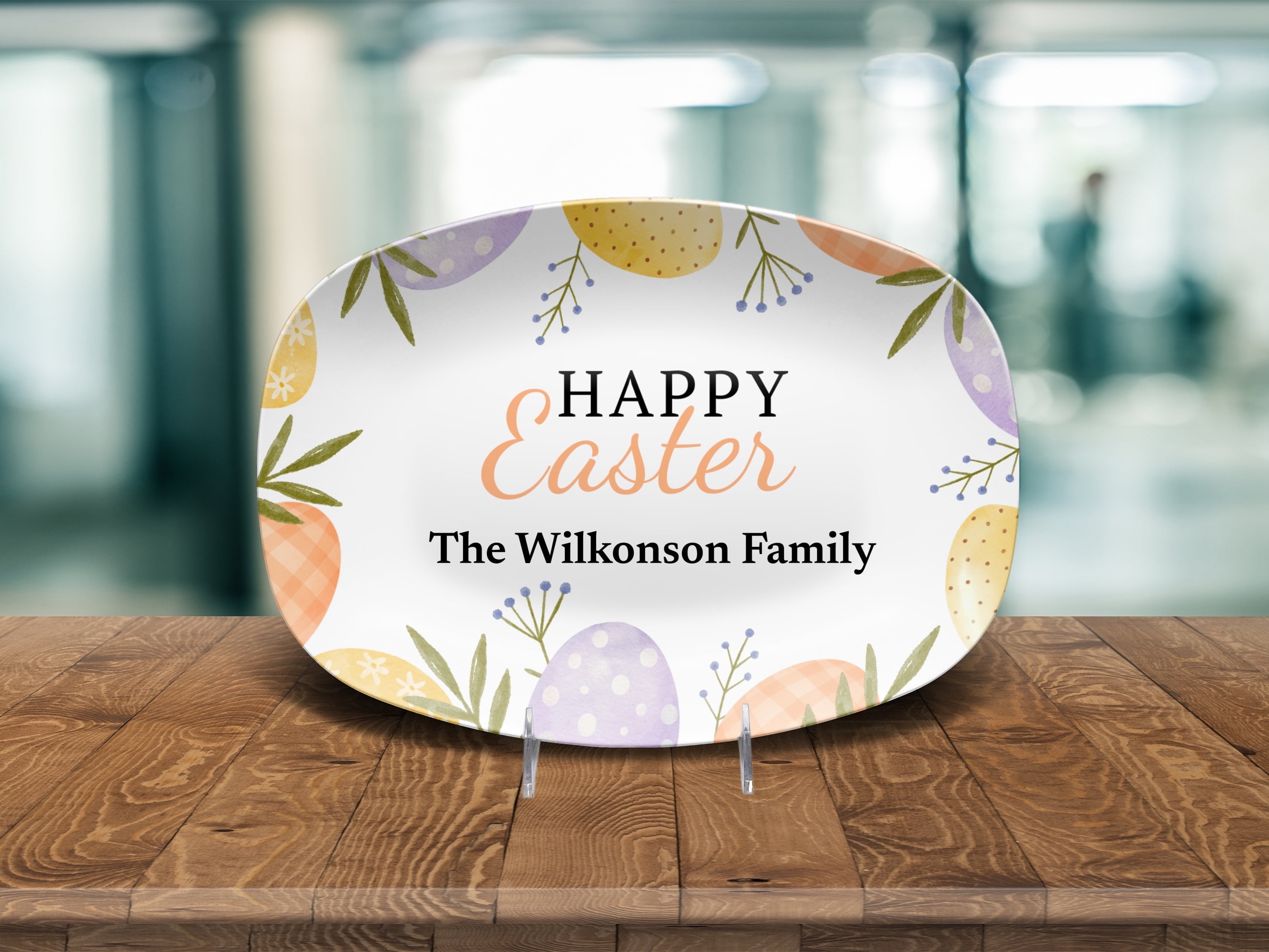Personalized Happy Easter Pastel Platter - Walmart.com