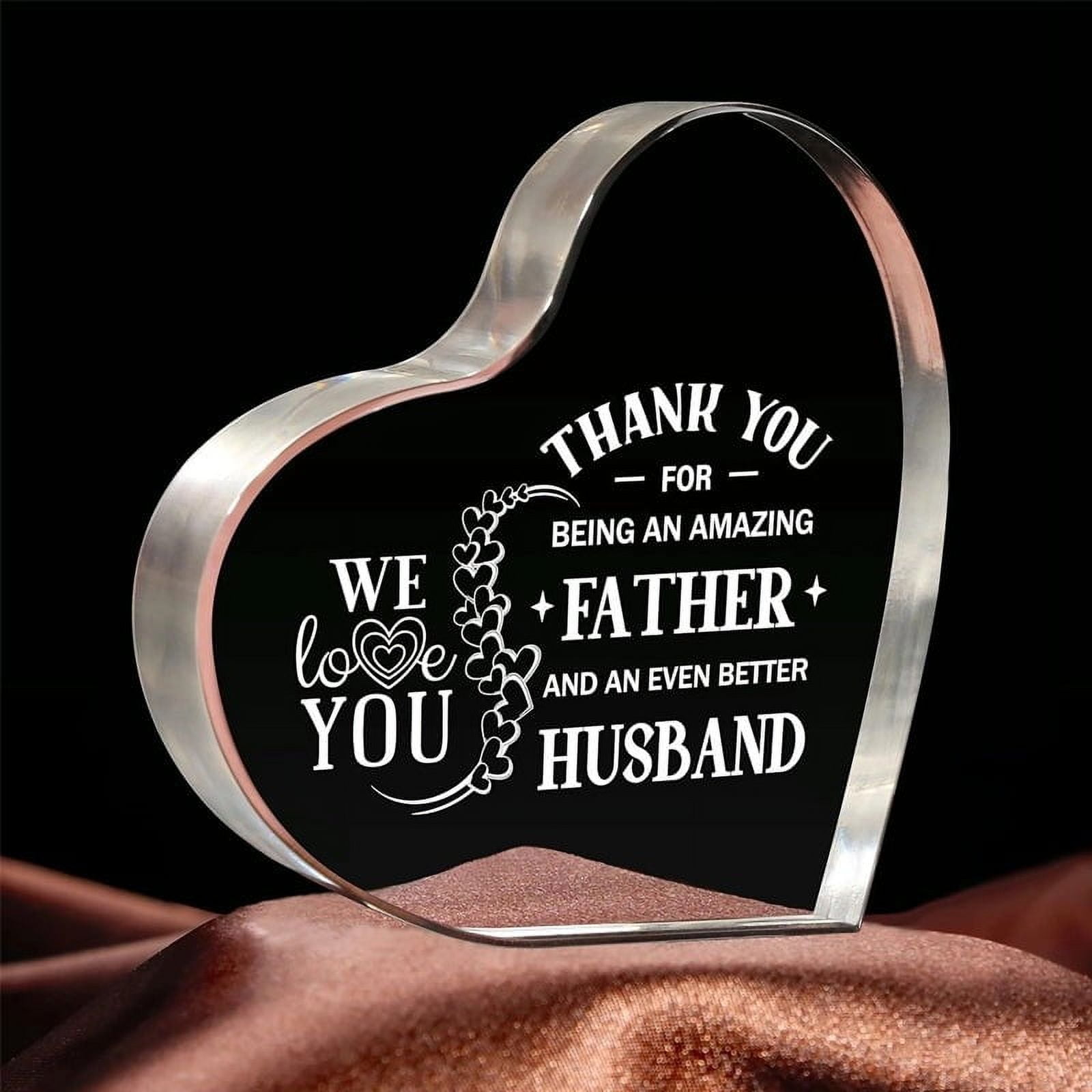 **"Personalized Heart Acrylic Keepsake for Dad - Sunflower Father's Day ...