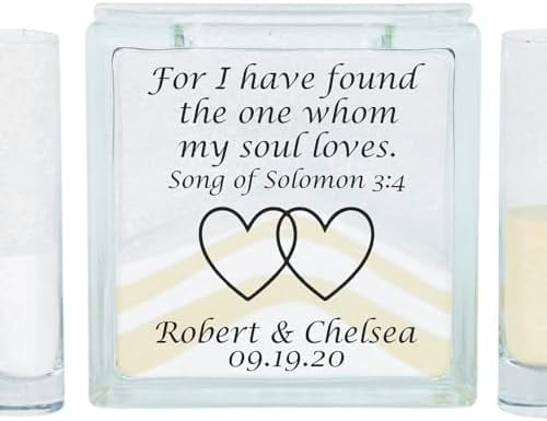 Personalized Heart Glass Sand Set for Weddings w LID, Sand, Ink Printed ...