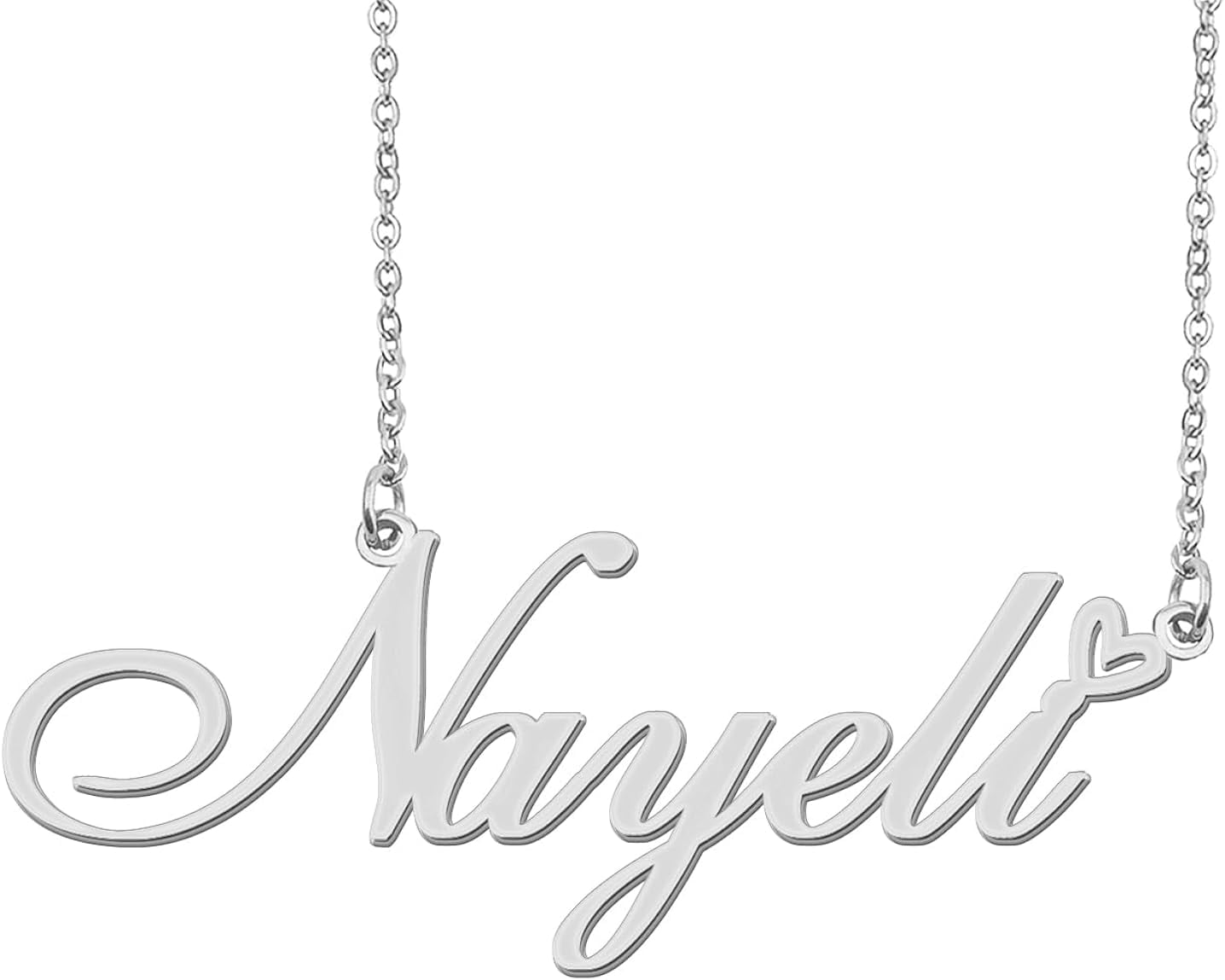 Personalized Heart Name Necklace Gold Custom Any Names Stainless Steel