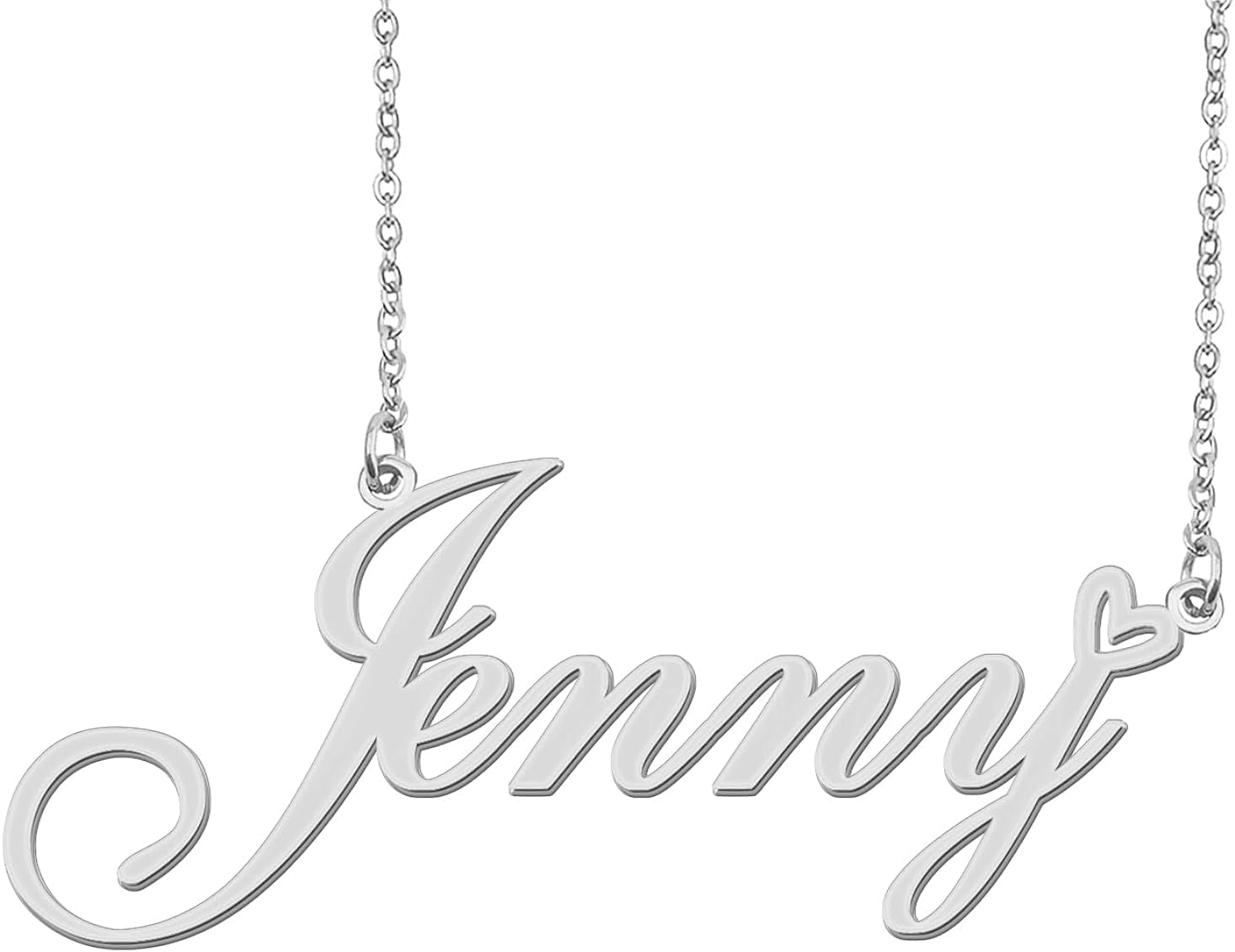 Personalized Heart Name Necklace Gold Custom Any Names Stainless Steel