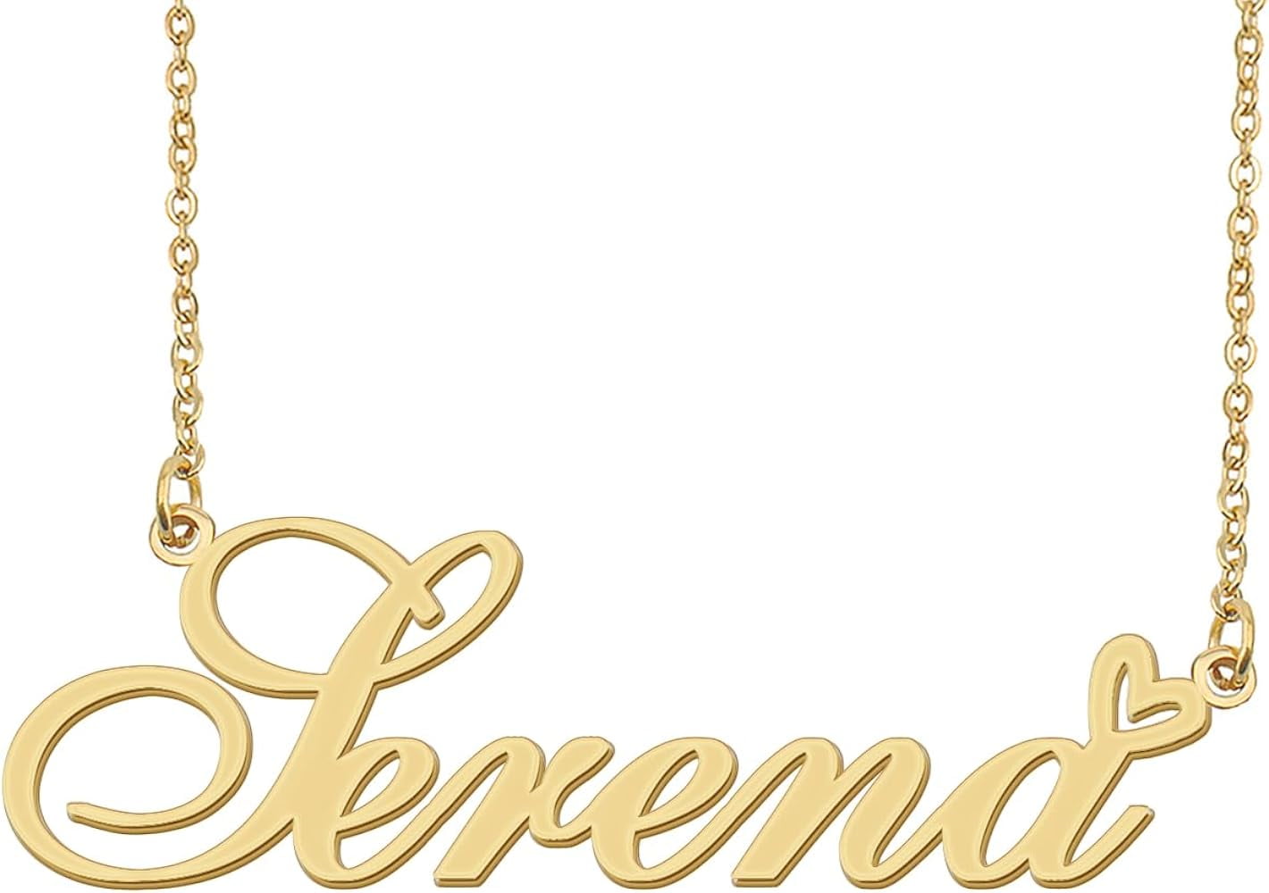 Personalized Heart Name Necklace Gold Custom Any Names Stainless Steel