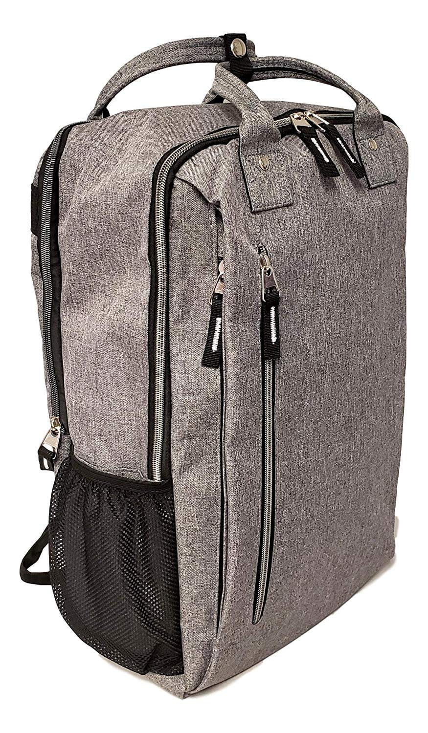 Personalized Heather Black Grey Deluxe Laptop Backpack Heather Gray ...