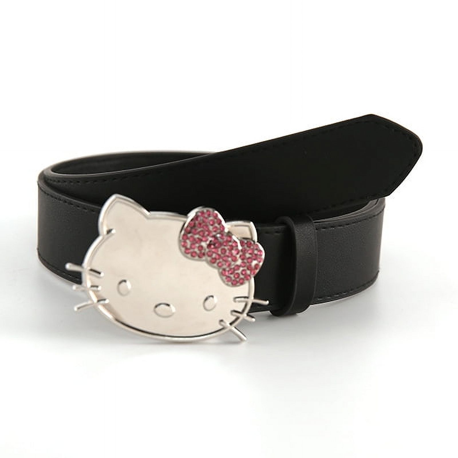Personalized Hello Kitty Bow Belt Cute Pink Enamel Kitty Versatile Belt ...