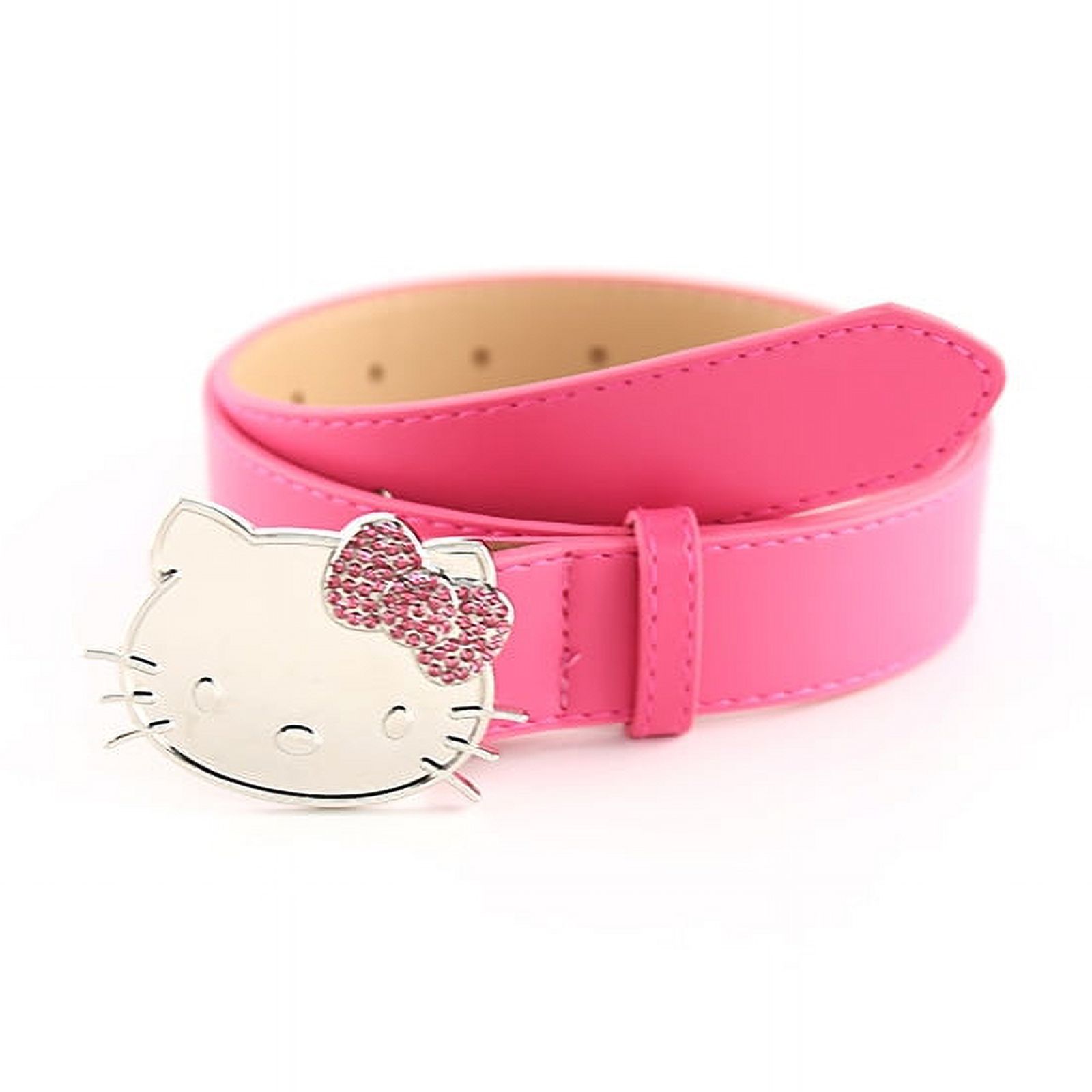 Personalized Hello Kitty Bow Belt Cute Pink Enamel Kitty Versatile Belt New Y2K Millennium Spicy ...