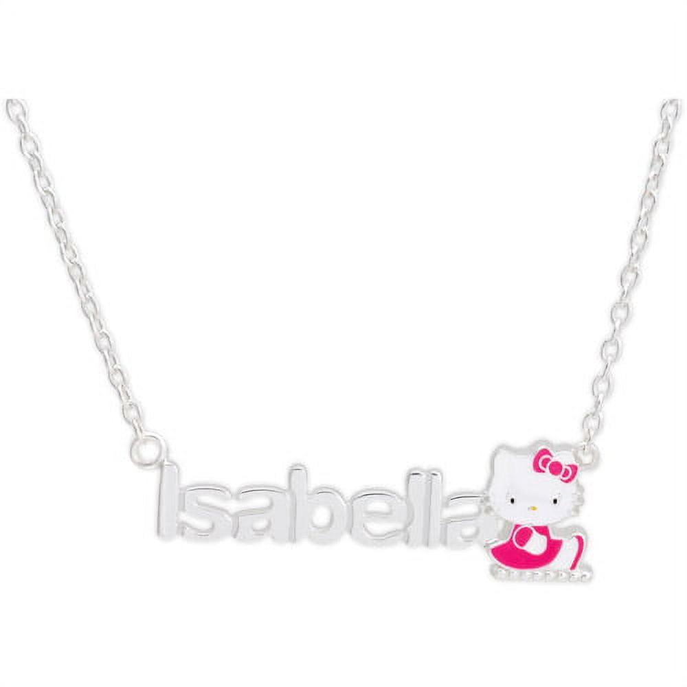 Personalized Hello Kitty Sterling Silver Name Necklace, 16" - Walmart.com