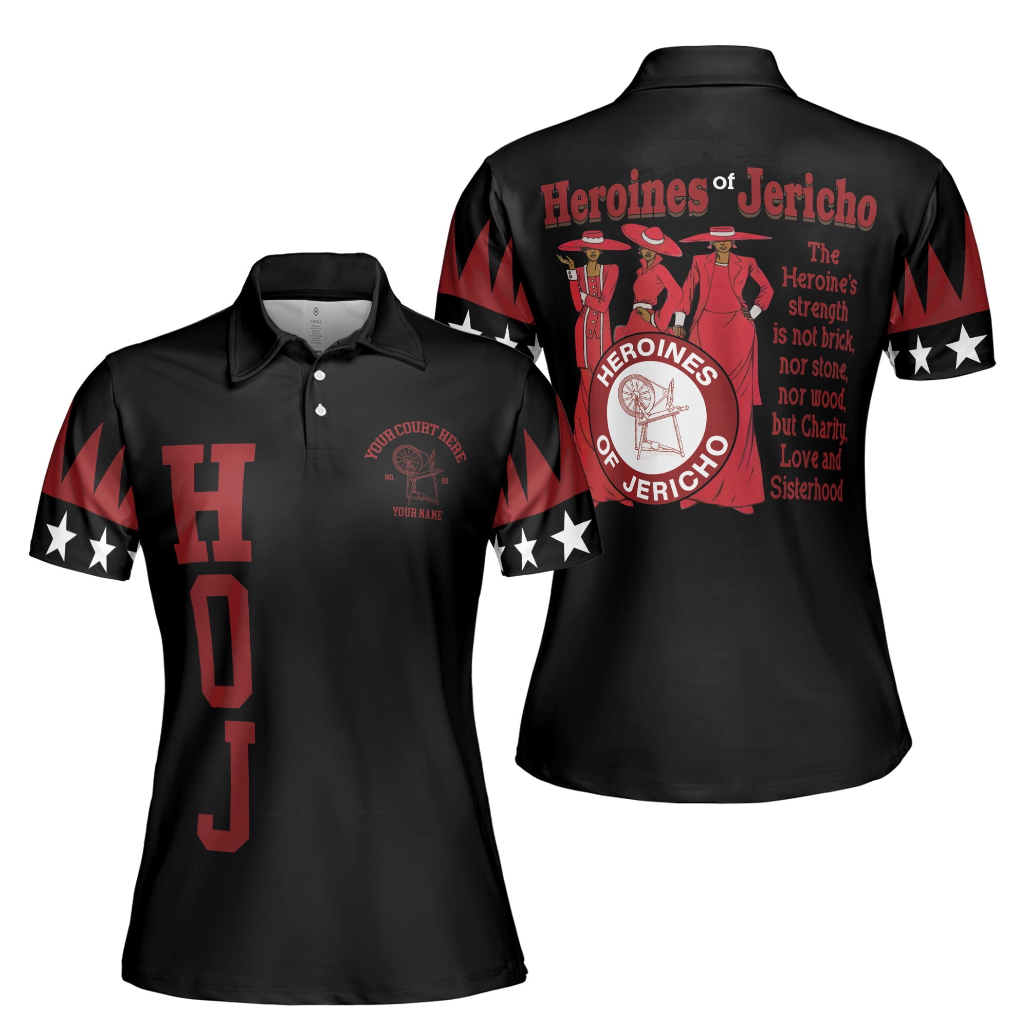 Personalized Heroines of Jericho HOJ Sisterhood Women's Polo Shirt S ...