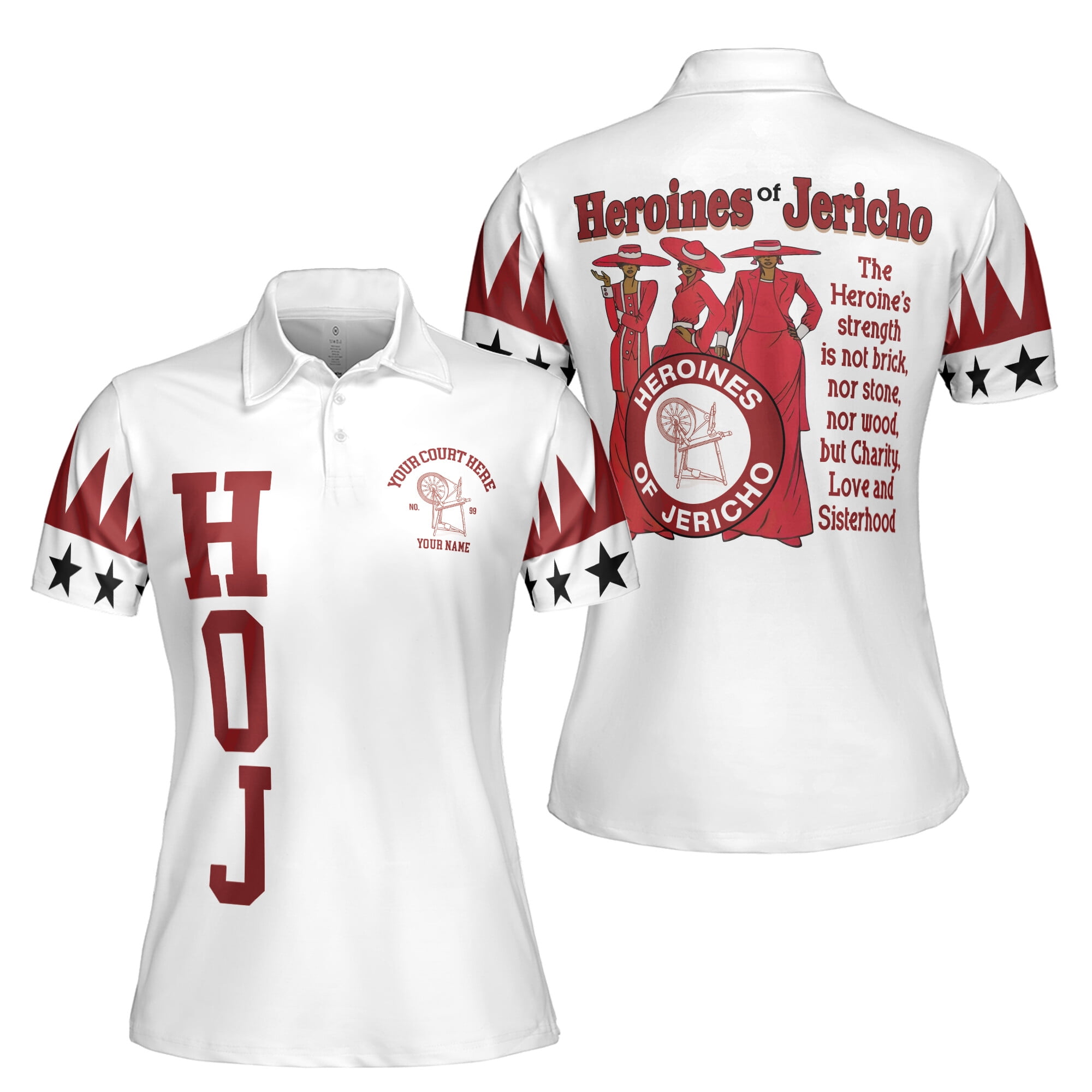 Personalized Heroines of Jericho HOJ Sisterhood Women's Polo Shirt S ...