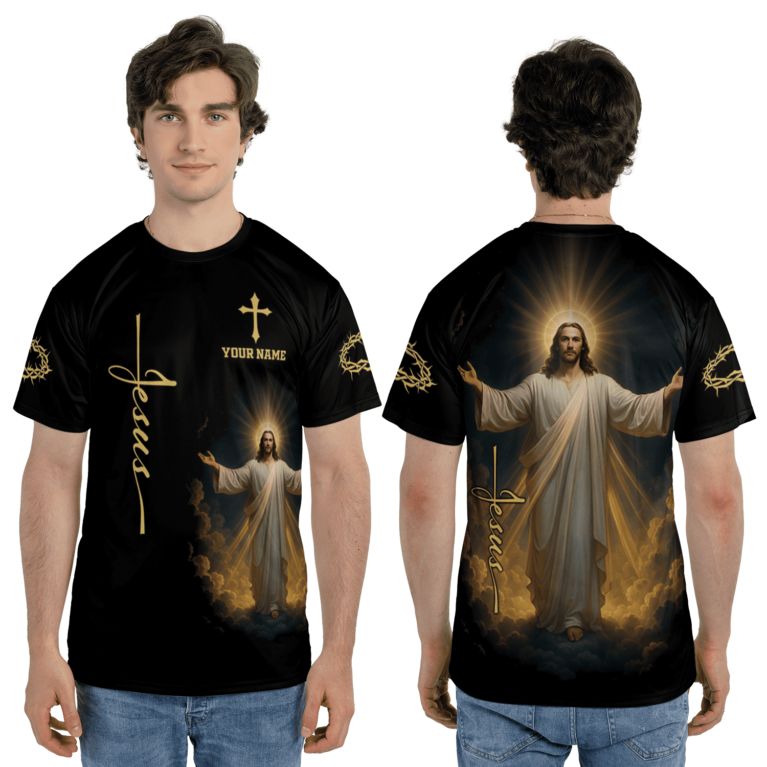 Personalized Holy Spirit Radiant Divine Glory 3D T-Shirt, Christian ...