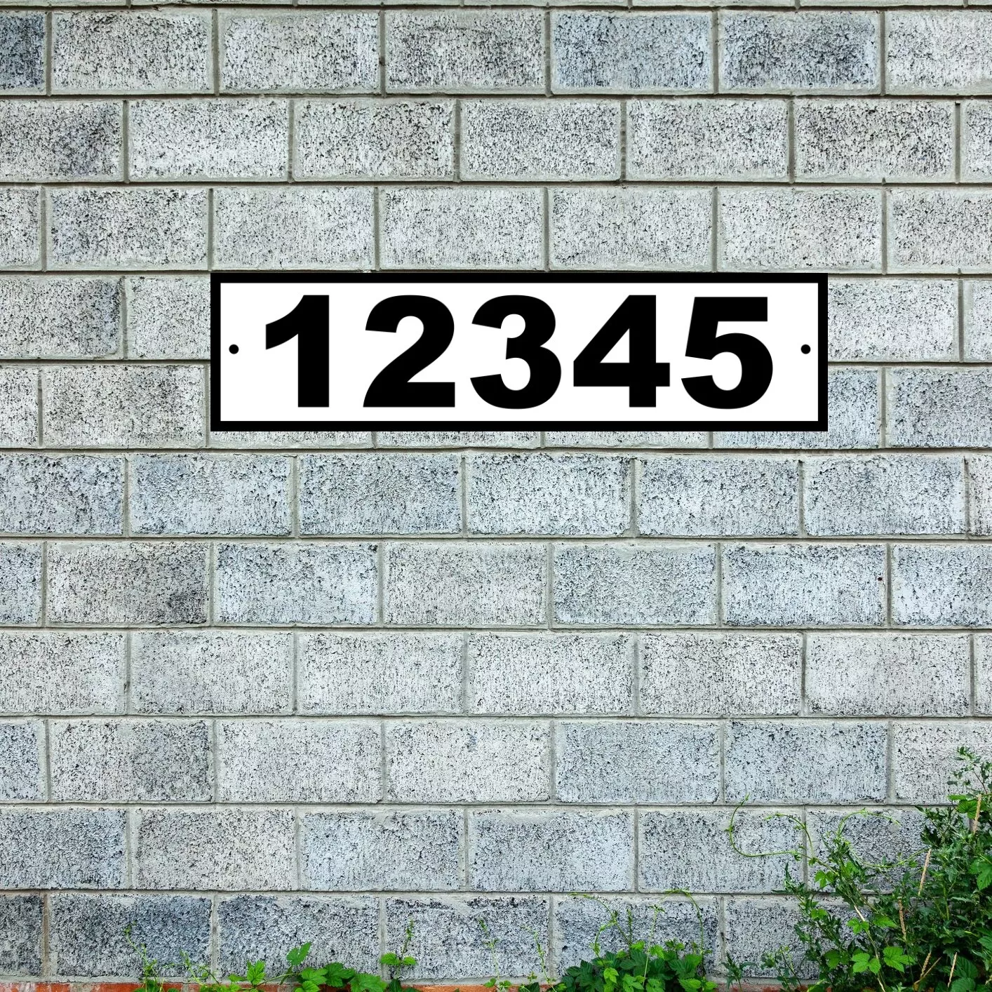 Personalized Home Address Sign Aluminum 12"X3" Custom House Number ...