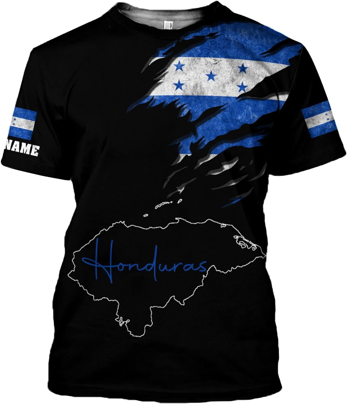 Personalized Honduras APO Hoodie, Honduras Pride Honduras Flag 3D Zip ...